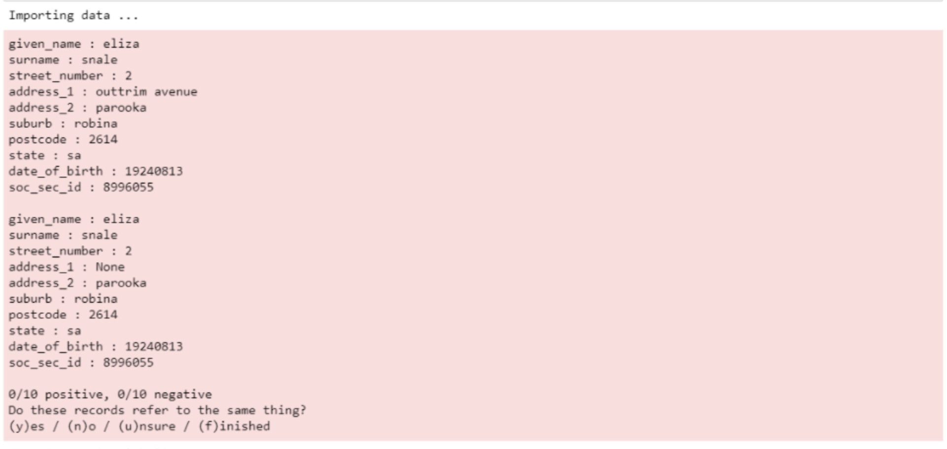 Entity Resolution in Python with the Dedupe Package